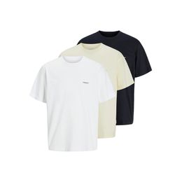 Jack & Jones Jack & Jones T-Shirt 'JORPAROS EASTERSKETCH' Herren Gr&ouml;&szlig;e XS champagner / mischfarben / schwarz / wei&szlig;