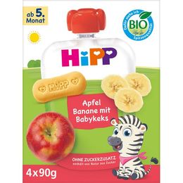 HiPP Quetschie Apfel-Banane & Babykeks nach dem 4. Monat (4x90 g)