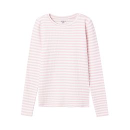 name it Shirt 'NKFSuraja' M&auml;dchen Gr&ouml;&szlig;e 110 rosa / wei&szlig;