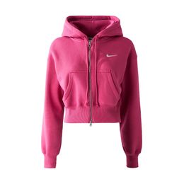 Nike Sportswear Sweatjacke 'PHNX FLC' Damen Gr&ouml;&szlig;e XS pink / wei&szlig;