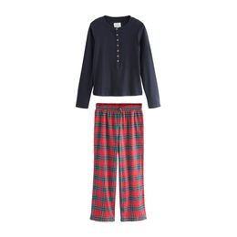 next Pyjama Damen Gr&ouml;&szlig;e M rot / schwarz Sommerkleid