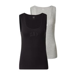GAP Top Damen Gr&ouml;&szlig;e L graumeliert / schwarz / wei&szlig;