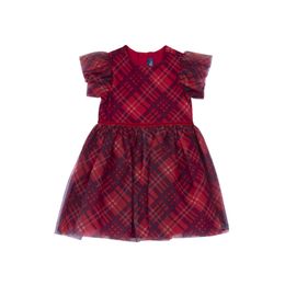 Chicco Kleid M&auml;dchen Gr&ouml;&szlig;e 92 dunkellila / rot / wei&szlig;