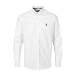U.S. Polo Assn. Hemd 'UMCalvert' Herren Gr&ouml;&szlig;e S braun / rot / wei&szlig;