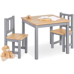 Kindersitzgruppe Pinolino "Fenna, grau/natur", beige (natur, grau,), Sitzmöbel-Sets, Kinder