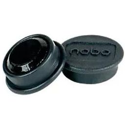 NOBO Whiteboard-Magnete Schwarz 0.1 kg Tragf&auml;higkeit 13 mm 10 St&uuml;ck