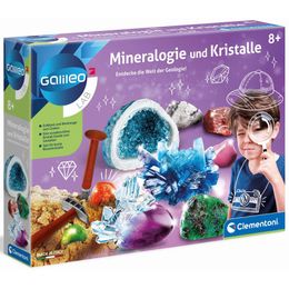 Experimentierkasten Clementoni "Galileo, Mineralogie und Kristalle", bunt (frz:), Experimentierkästen, Kinder, Made in Europe
