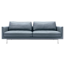 4-Sitzer "CR.414, Designsofa, Loungesofa", blau (blaugrau), B:240cm H:91cm T:106cm, CREATION BY ROLF BENZ, Sofas, Wahlweise aus Leder oder Chenille