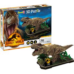 3D-Puzzle Revell "Jurassic World Dominion - T. Rex", bunt, Puzzles, KinderB:16,7cm H:18,6cm T:44,1cm, Motiv, B:16,7cm H:18,6cm T:44,1cm