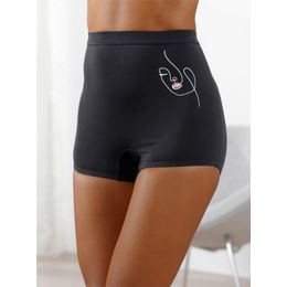 wäschepur wäschepur Damen Panty, schwarz-bedruckt, Größe 36/38
