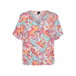 Véro Moda VERO MODA Bluse 'USSI' Damen Größe XL türkis / orange / magenta / weiß