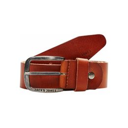Jack & Jones Lederg&uuml;rtel JACK & JONES "JACPAUL LEATHER BELT NOOS", Damen, Gr. 105, braun (cognac), Leder, unifarben, G&uuml;rtel Lederg&uuml;rtel