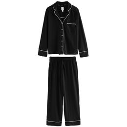 next Pyjama Damen Gr&ouml;&szlig;e L schwarz / wei&szlig; Winterkleid