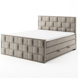 Roller Boxspringbett - creme - H3 - 180x200 cm