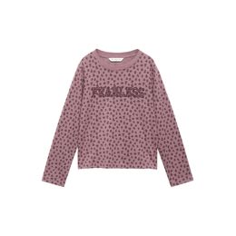 Mango Kids Shirt 'FEAR' M&auml;dchen Gr&ouml;&szlig;e 152 grau / taupe / rosa