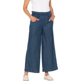 Damen Jeans mit gesmoktem Dehnbund blue-stone-washed, Gr&ouml;&szlig;e 40