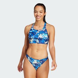 adidas Performance Sportbikini 'Graphic Y-Back' Damen Gr&ouml;&szlig;e L/XL navy / azur / dunkelblau / wei&szlig;