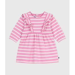 Petit Bateau Kleid Mädchen Größe 94/96 pink / weiß