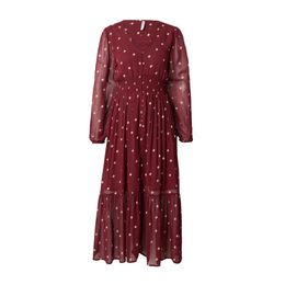 Pepe Jeans Kleid 'Gio' Damen Größe 36 beige / bordeaux / weiß Winterkleid