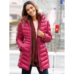 WITT Damen Steppjacke mit dezentem Glanz, himbeere, Gr&ouml;&szlig;e 40