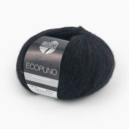 Ecopuno von Lana Grossa, Schwarz, aus Baumwolle