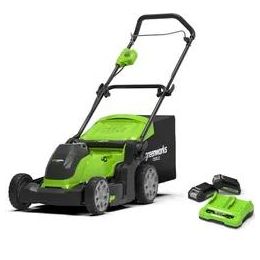 Greenworks 40V Rasenm&auml;her 41cm - 2x 2Ah Akkus
