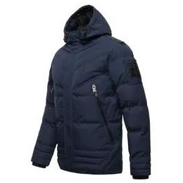 Steppjacke STONE HARBOUR "Romaan", Herren, Gr. XXL (56), blau (navy), Obermaterial: 100% Polyester. Futter: 100% Polyester. Wattierung: 100% Polyester. &Auml;rmelfutter: 100% Polyester. Kunstpelz: 100% Polyester, gerade h&uuml;ftbedeckend, hoch geschlossener Ausschnitt, &Auml;rmel ohne &Auml;rmelschlitz Rippb&uuml;ndchen, Jacken Steppjacke, gesteppte Winterjacke mit Kapuze