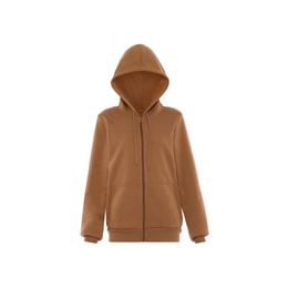 Colina Zip-Up Hoodie female Brown size XXL