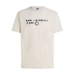 KARL LAGERFELD JEANS T-Shirt 'ESSENTIAL' Herren Gr&ouml;&szlig;e L schwarz / offwhite