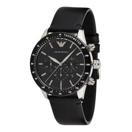 Emporio Armani Uhr Herren Gr&ouml;&szlig;e One Size schwarz / silber