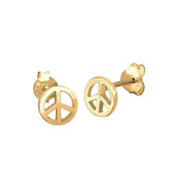 Elli Earrings 'Peace-Zeichen' female Gold size One Size