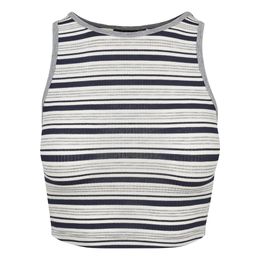 Urban Classics Top Damen Gr&ouml;&szlig;e S navy / hellgrau / wei&szlig;