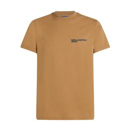 KARL LAGERFELD JEANS T-Shirt Herren Gr&ouml;&szlig;e M camel / schwarz
