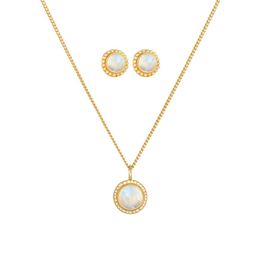 Elli Premium Jewelry Set 'Mondstein' female Gold size One Size
