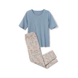 Tchibo - 7/8-Pyjama - Damen - Gr. L - blau