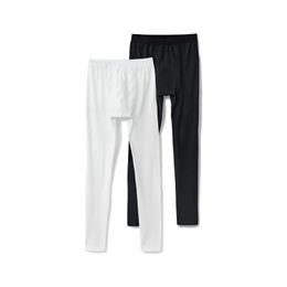 Tchibo - 2 lange Unterhosen - Herren - Gr. M/5 - schwarz