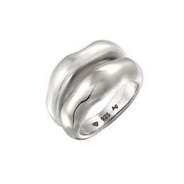 Elli Premium Ring 'Chunky Organic' Damen Gr&ouml;&szlig;e 52 silber
