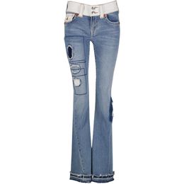 True Religion Jeans 'Rip Repair Joey Mr Flare' Damen Gr&ouml;&szlig;e 29 blue denim