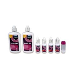 Blink TotalCare Twin Pack (Beh&auml;lter + 2x120ml Reinigung & Aufbewahrung + 4x15ml Reinigungsl&ouml;sung) | Aufbewahrung und Reinigung | Kontaktlinsenpflege