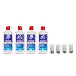 AOSEPT® AOSept Plus HydraGlyde (4x360ml Peroxidlösung + 4x Behälter) | Peroxidlösung | Kontaktlinsenpflege
