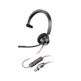 Poly Blackwire 3310, Headset schwarz, Mono, USB-C