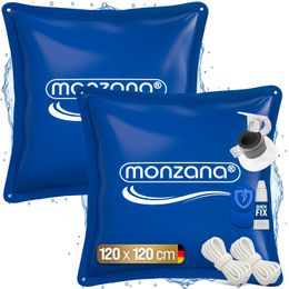 Monzana Poolkissen 2er-Set Blau 120x120cm -20°C