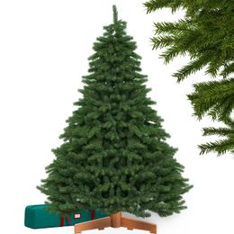 Casaria Künstlicher Weihnachtsbaum Premium 180cm PE / PVC mit Holzständer FSC