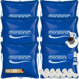 Monzana Poolkissen 6er-Set Blau 120x120cm -20°C