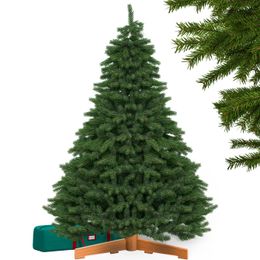 Casaria Künstlicher Weihnachtsbaum Premium 220cm PE / PVC mit Holzständer FSC