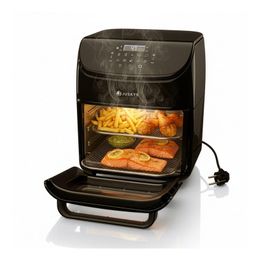 Juskys Heißluftfritteuse 12L – Schwarz, Airfryer mit 10 Programmen, Display & Zubehör
