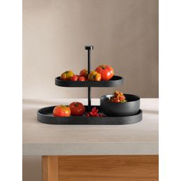 Asa etagere 2-stufig, oval, schwarz