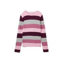 Tom Tailor Pullover Damen Größe L graumeliert / cyclam / rosa / pitaya