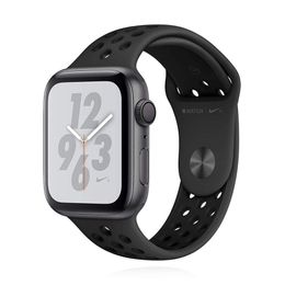 Apple Watch Series 4 (2018) GPS 44 mm - Aluminium Space Grau - Nike Sportarmband Schwarz