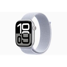 Apple Watch Series 10 (2024) GPS + Cellular 46 mm - Aluminium Silber - Sport loop Blau